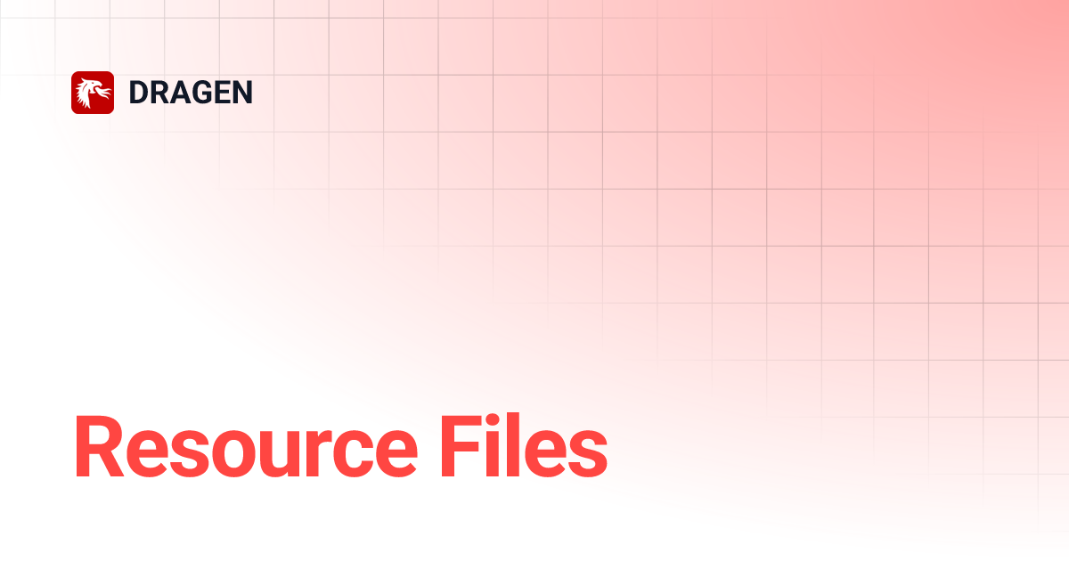Resource Files | DRAGEN